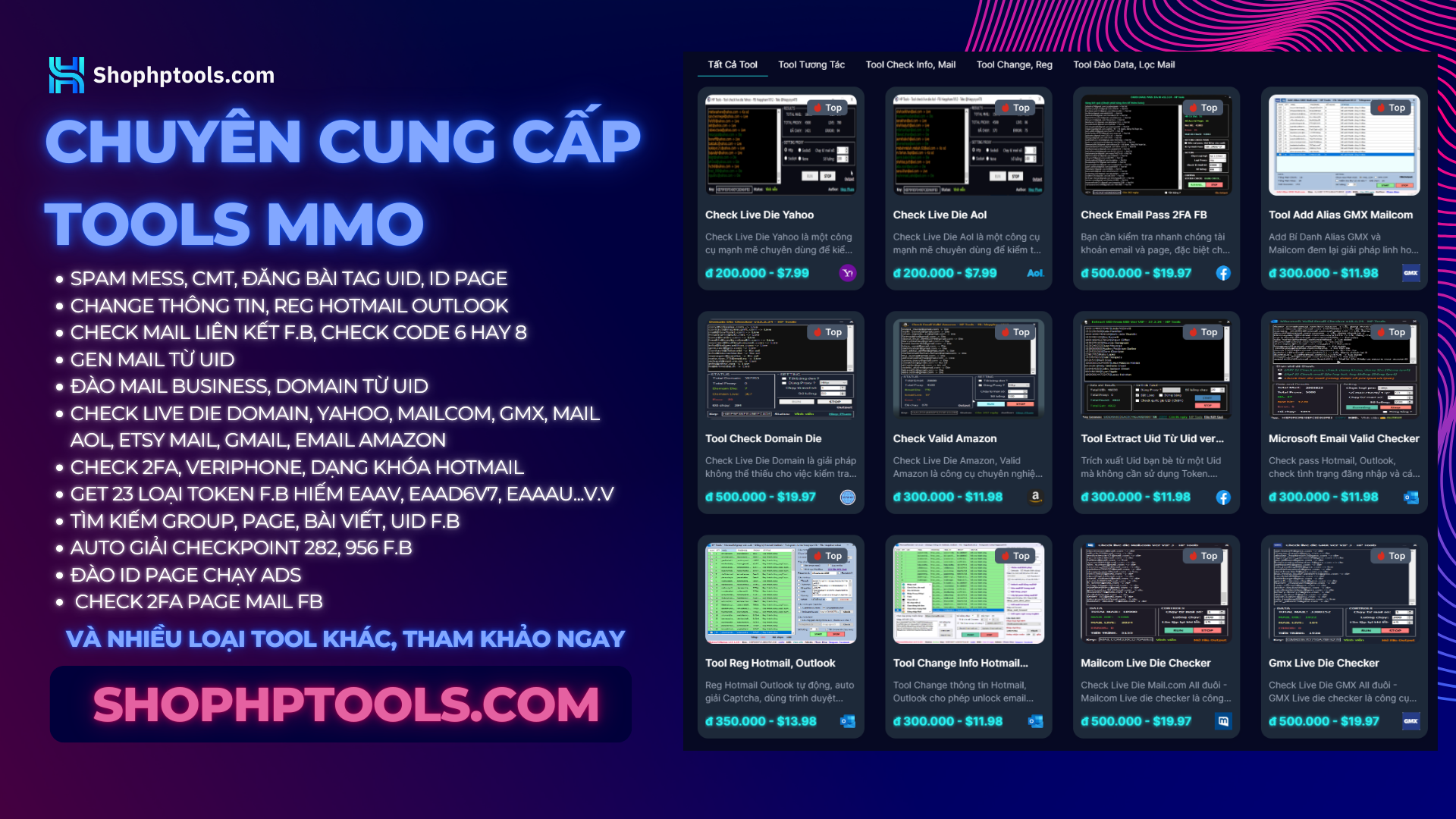 HP Tools - Cung Cấp Tools MMO, Phần Mềm MMO, Tool MMO, Giải Pháp MMO, MMO Software & Phần Mềm ...